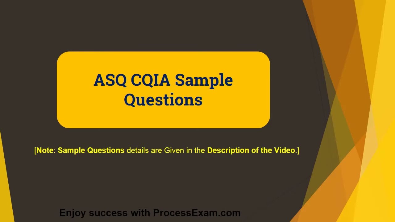 How to Prepare for ASQ Quality Improvement Associate (CQIA ...