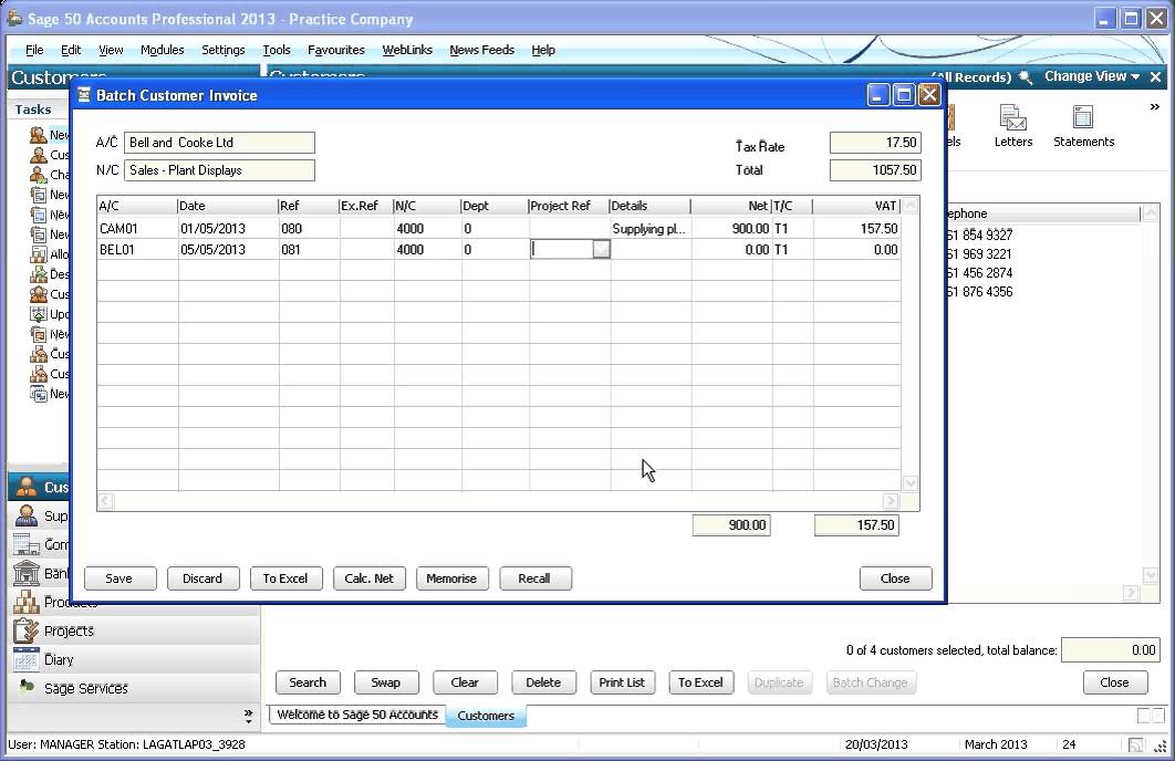 How to Record Batch Sales in SAGE Line 50 - YouTube