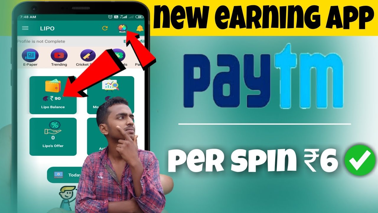 New app Minimum Redeem 1 Rupees Paytm Cash| Instant Payment Earning App ...