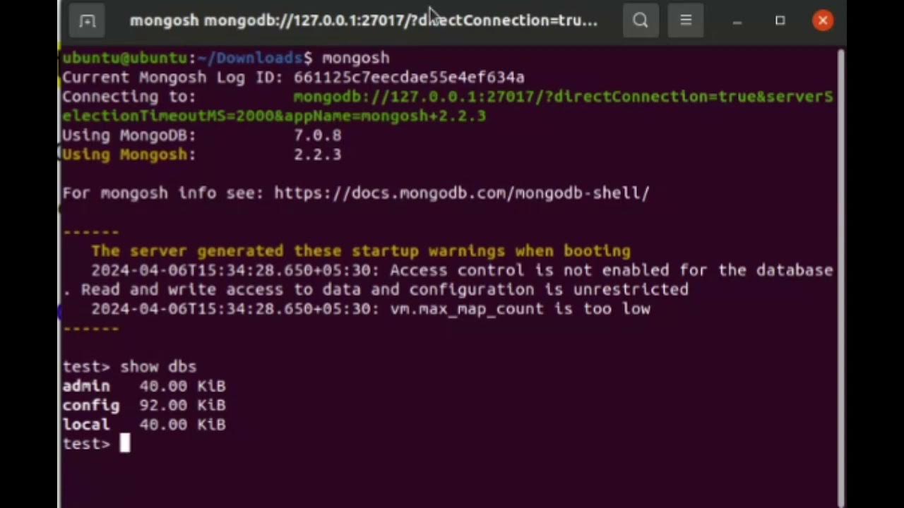 Test MongoDB installation from mongo DB client - YouTube
