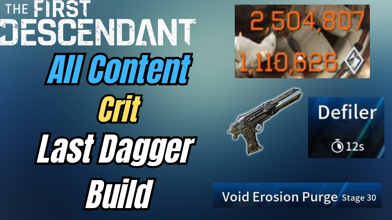Crit The Last Dagger Build For All Content [2.5M crits] (The First ...