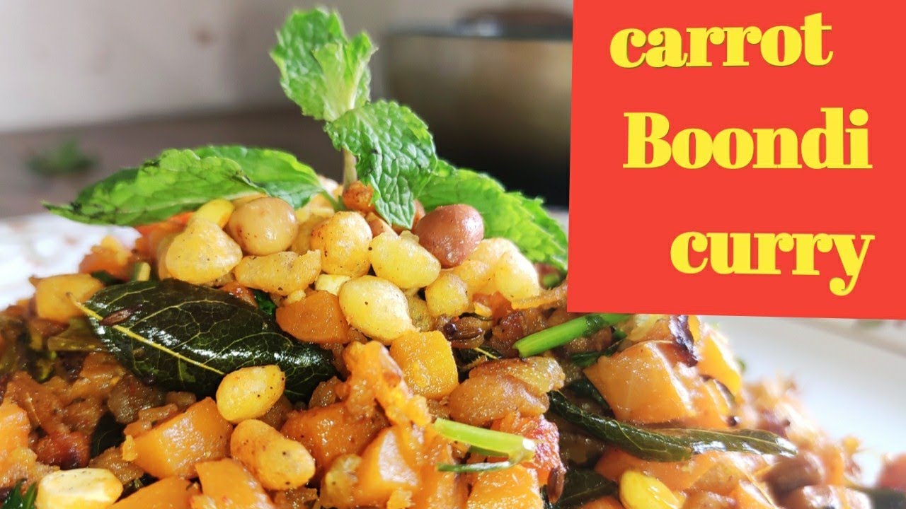 Carrot boondi curry# క్యారెట్ బూందీ కూర - YouTube