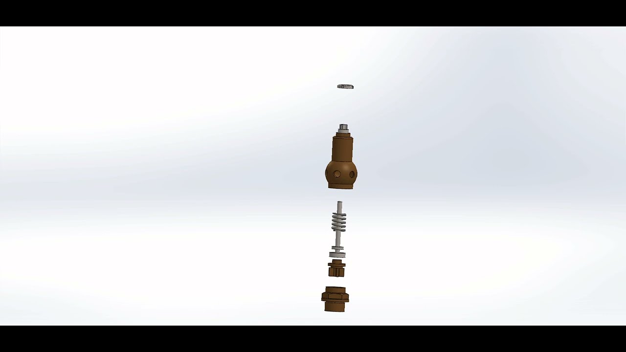 Safety Valve Assembly Simulation in SolidWorks - YouTube