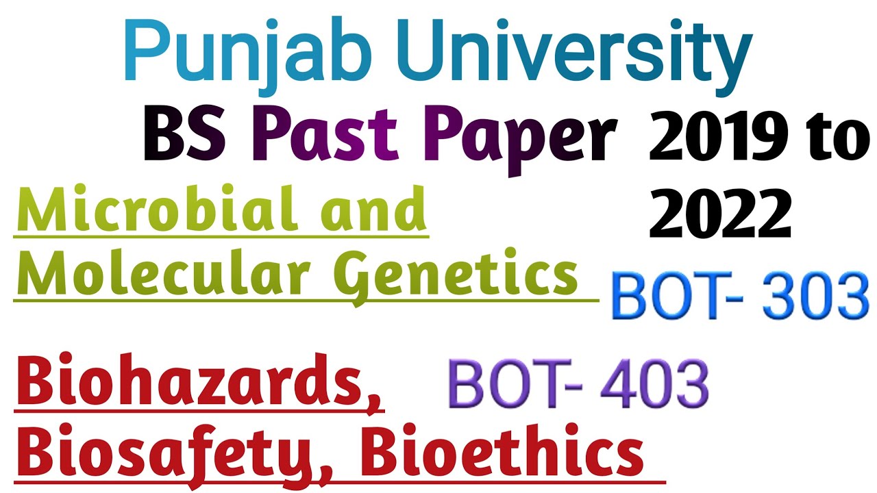 bs Botany 5th semester past paper 2022|bs Botany 7th semester past ...