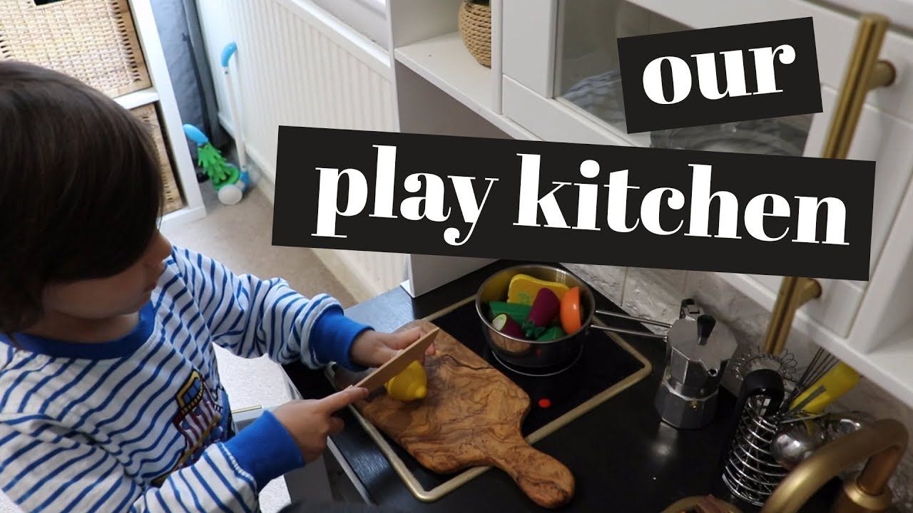 Pretend Play Cooking With Toys In Our Play Kitchen - YouTube