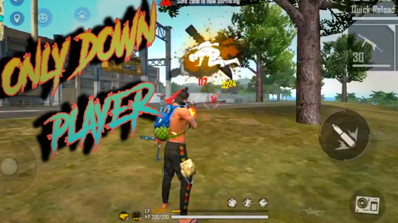 Only down player garena free 🔥 gameplay - YouTube