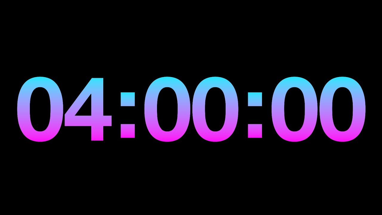 4 Hour Timer ⎜ Timer of focus ⎜240 Minute Timer - YouTube