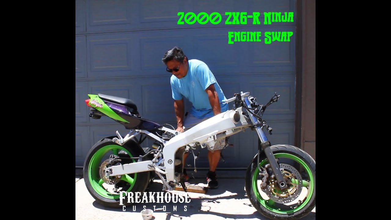 2000 Kawasaki ZX6R Ninja Engine Swap - YouTube