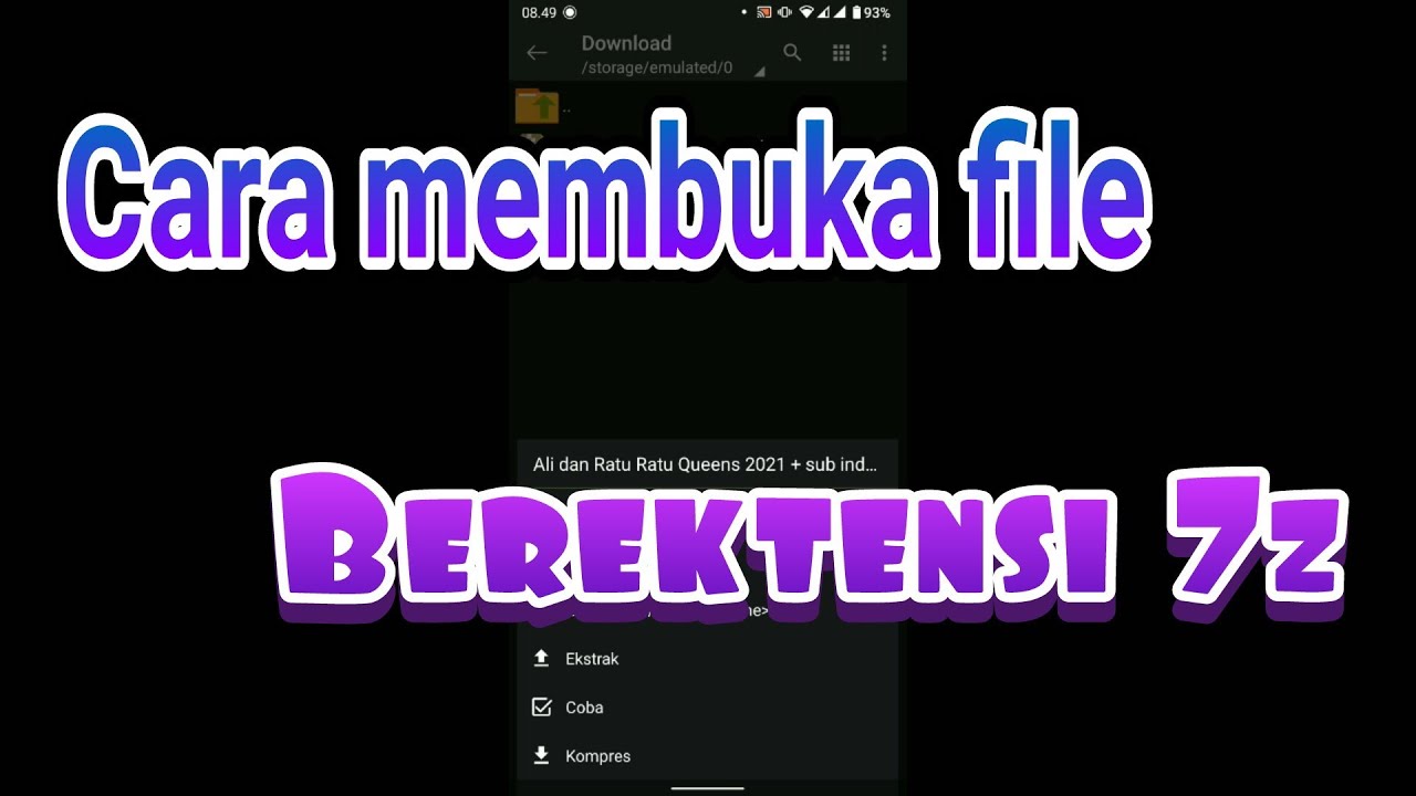 tutorial membuka file berektensi 7z | membuka file 7z rar zip di android - YouTube