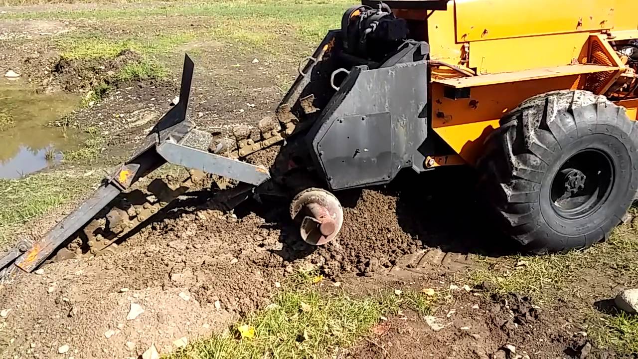 Case Davis DH7 Trencher - YouTube