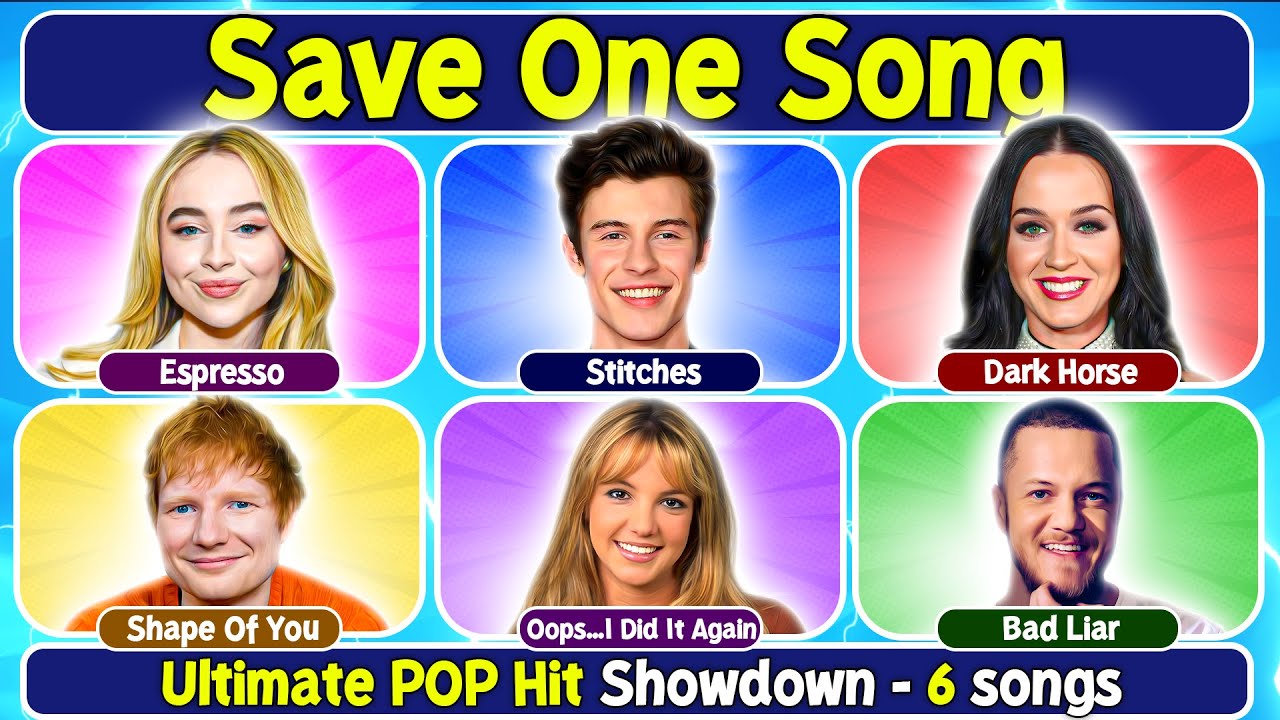 Save one song 🔥 | Ultimate POP Hit Showdown - 6 Song Challenge 🎶😍 - YouTube