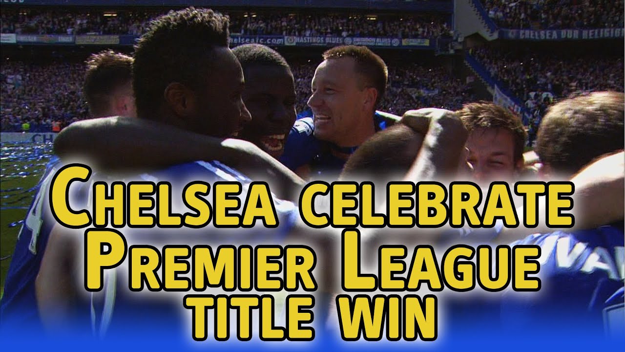 Chelsea celebrate winning Premier League title at Stamford Bridge - YouTube