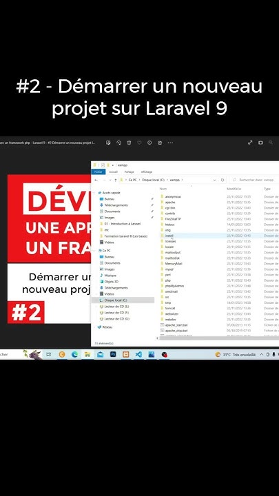 #2 - Démarrer un nouveau projet sur Laravel 9 (version short) - YouTube