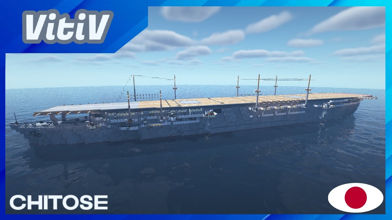 IJN Chitose - Chitose-class Light Aircraft Carrier - Minecraft - YouTube