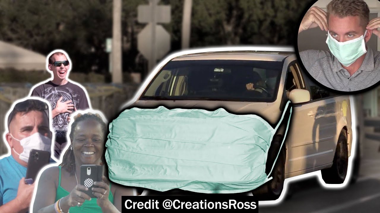 Putting a GIANT Medical Mask on My Van - YouTube