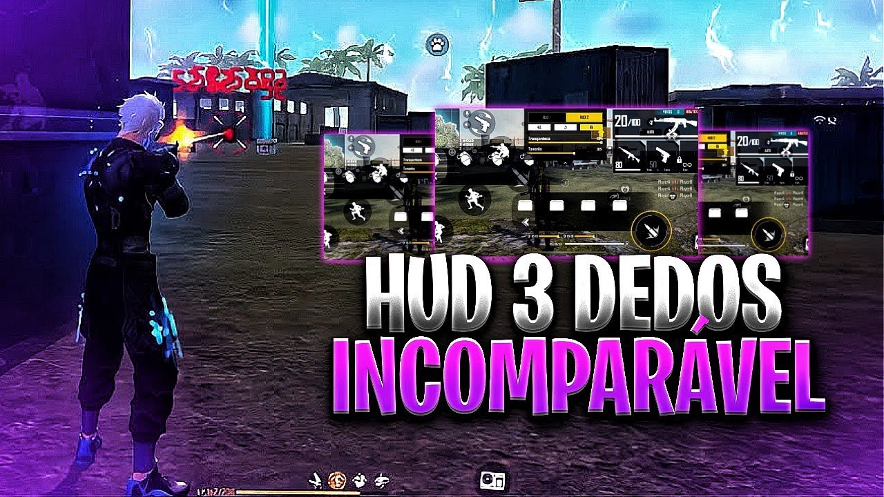 INCRÍVEIS!! 👾 TOP 5 MELHORES HUD 3 DEDOS FREE FIRE| HUD COMPLETO! - YouTube