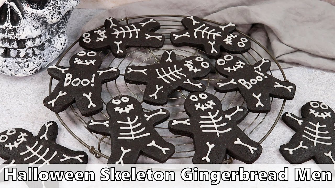 Halloween Skeleton Gingerbread Men Recipe - YouTube