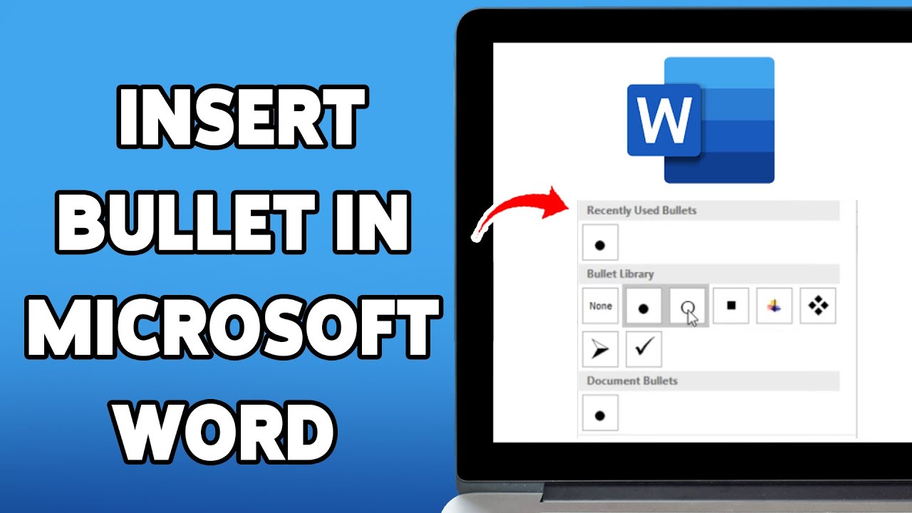 How To Insert Bullet In Microsoft Word 2025 | Word Document Formatting ...