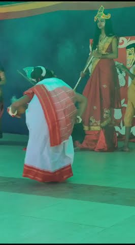 DHANUCHI NACH 🥰by majoni at aps umroi , in the occasion of durga puja 💖 ...