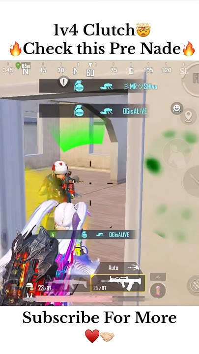 1v4 Clutch😈 Check this Pre Nade💀🔥 #bgmi #bgmishorts #shorts #shortsfeed #pubg #1v4 #bgmiclutch ...