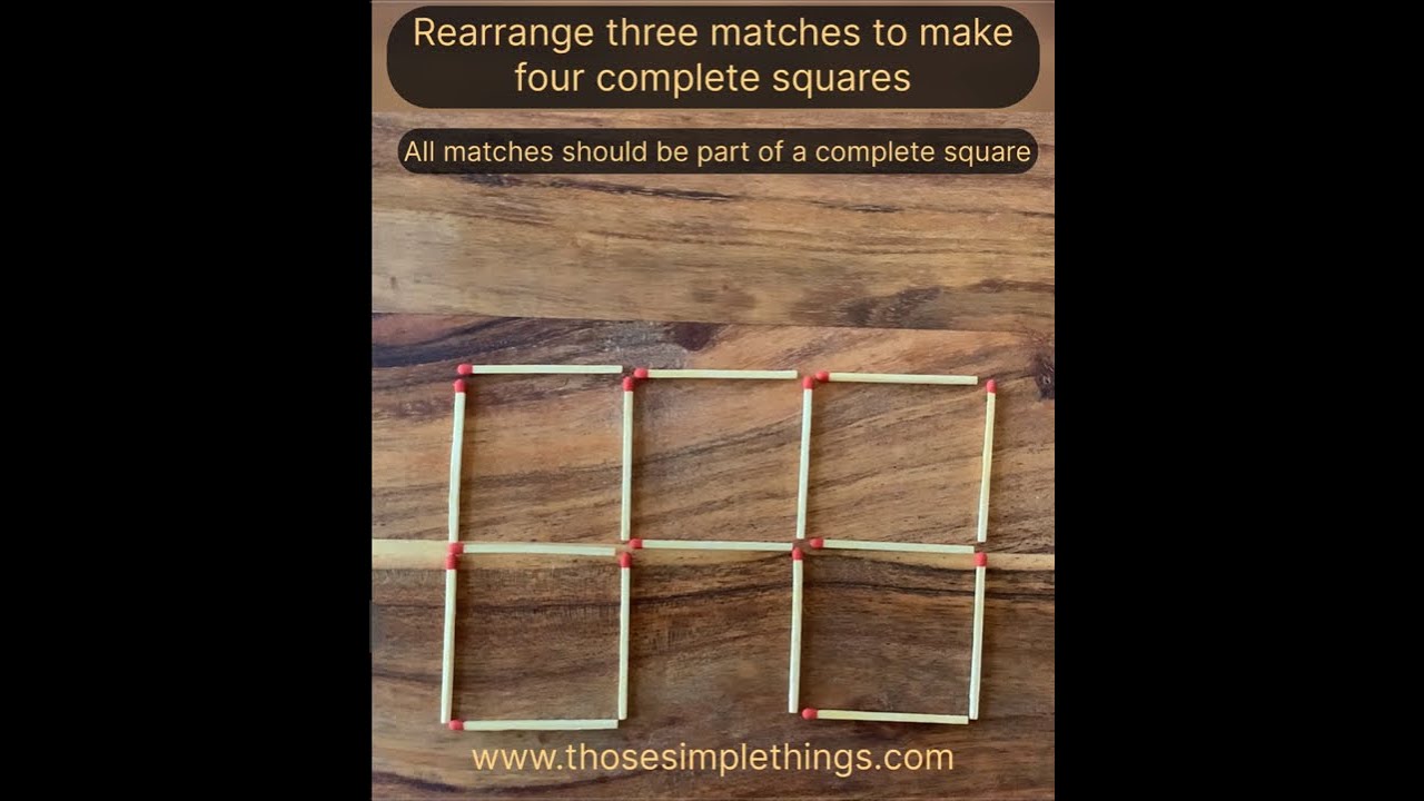 Matchstick Logic Puzzle 01 - YouTube
