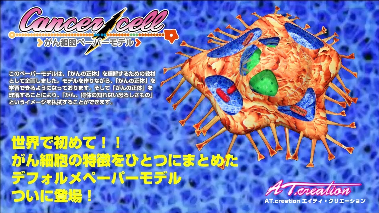 cancer cell paper model がん細胞ペーパーモデル - YouTube
