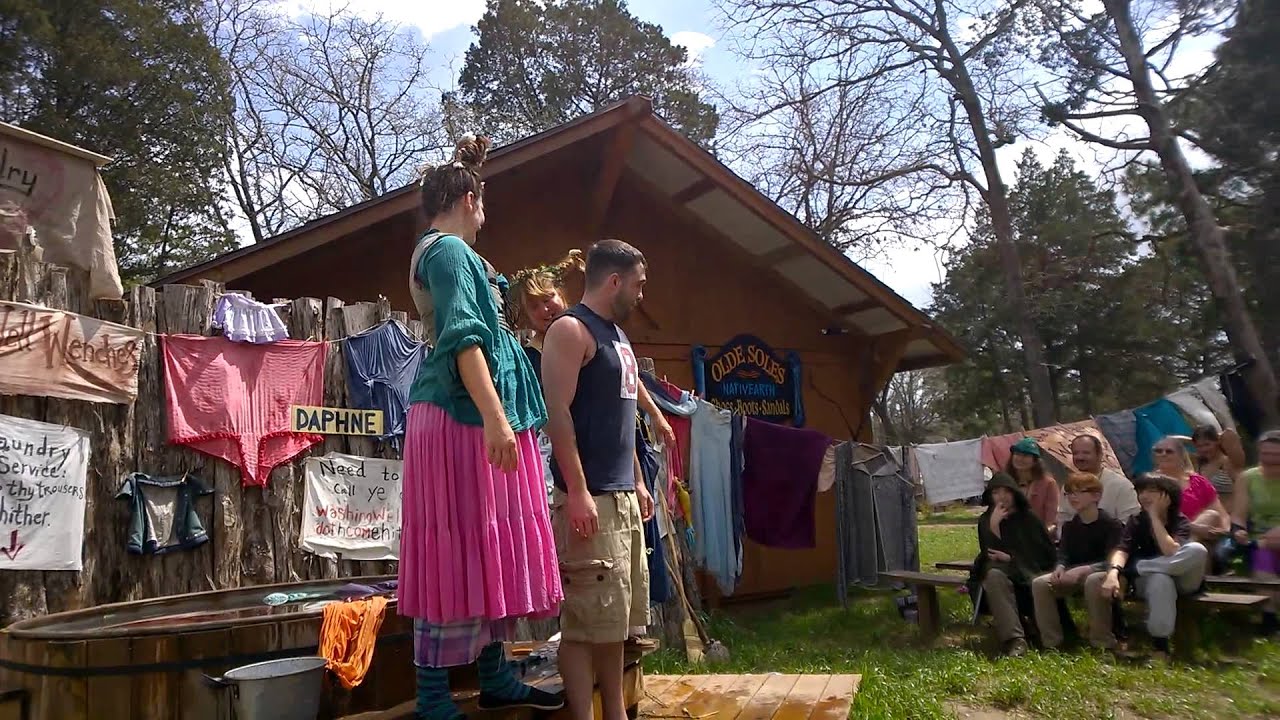 Josh, aka Veronica, in the Washing Well Wench Show... - YouTube