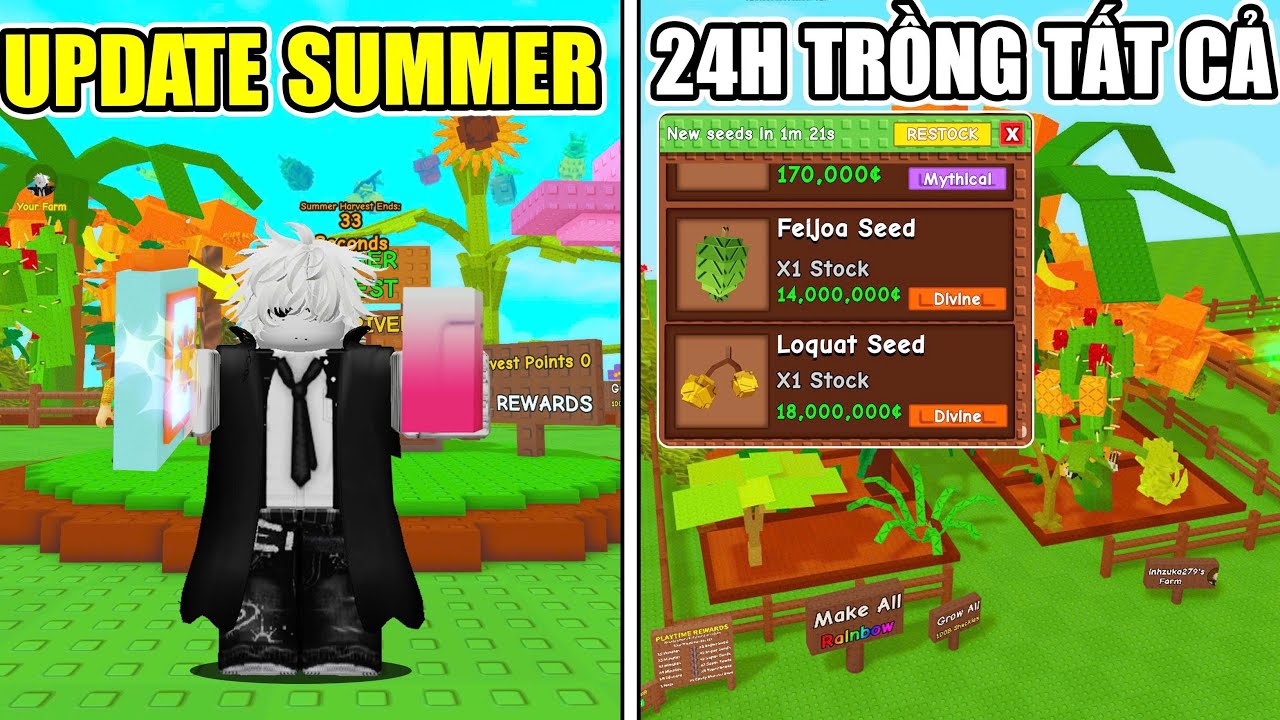 GROW A GARDEN | UPDATE SUMMER NHẬN TẤT CẢ SEED SUMMER MỚI VÀ BẤT NGỜ ...
