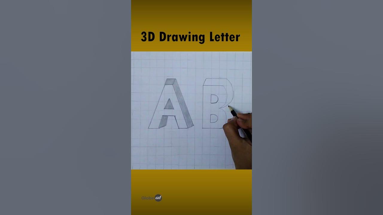 How to Draw 3D Alphabet Letters Drawing || Easy way - YouTube