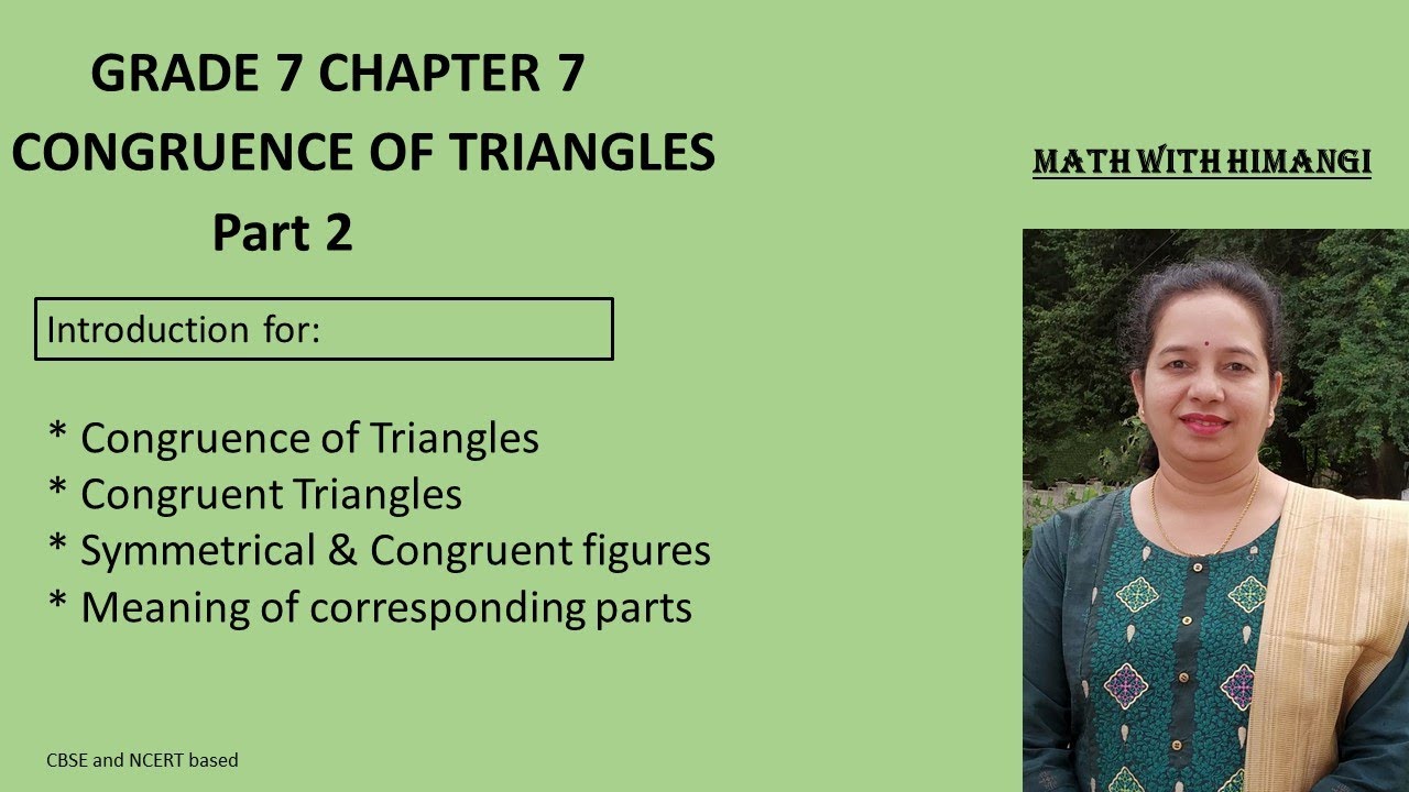 Grade 7 Chapter 7 Congruence of Triangles. - YouTube