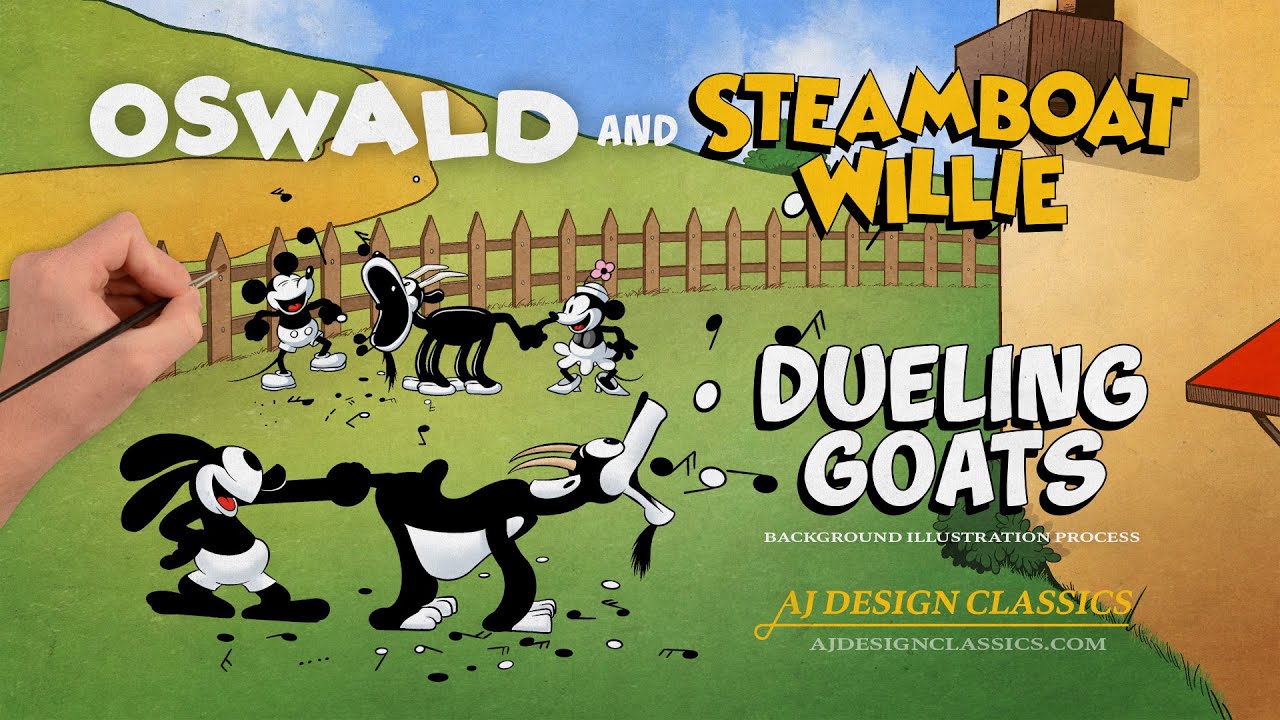 Oswald and Steamboat Willie Dueling Goats - YouTube