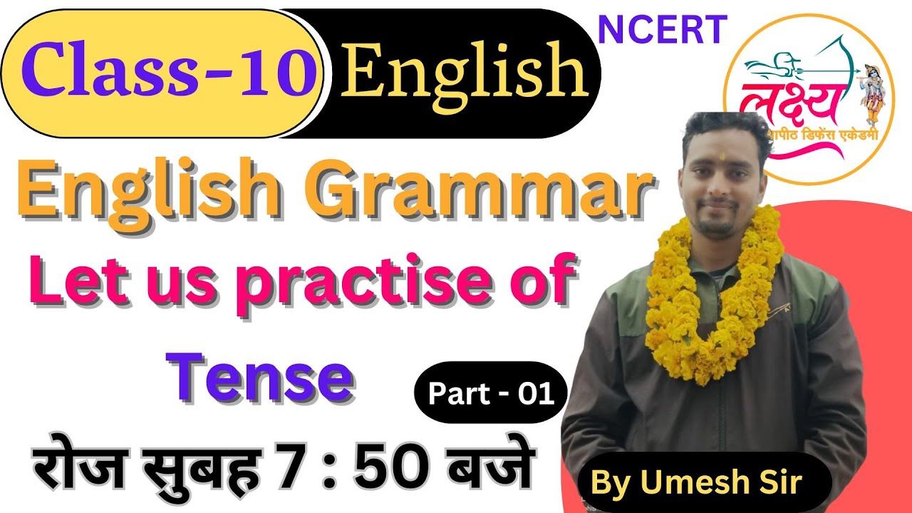 RBSE board class 10th || English Grammar || Let us practice tense || # ...