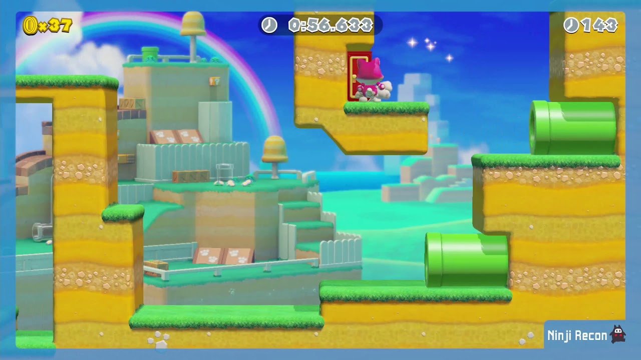 Cat Mario Dash ~ Ninji Speedruns 🍄 Super Mario Maker 2 🍄 No Commentary ...