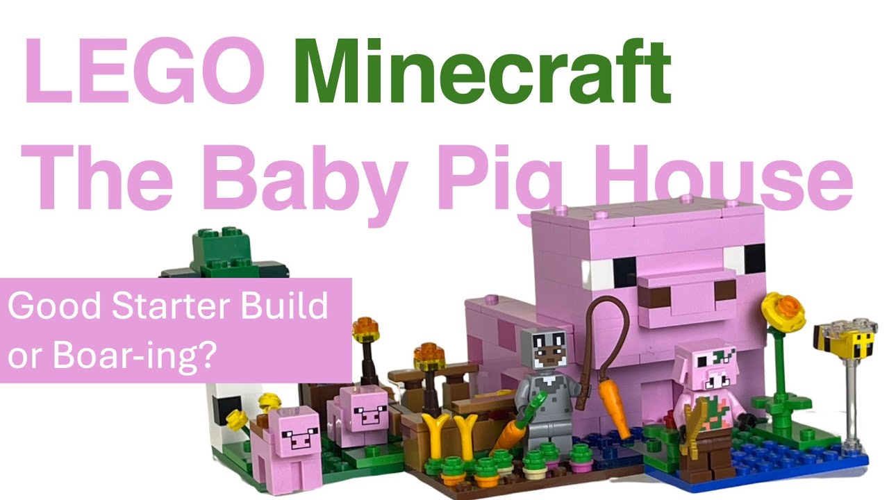 LEGO Minecraft Baby Pig House: Boar-ing or On-Target - YouTube