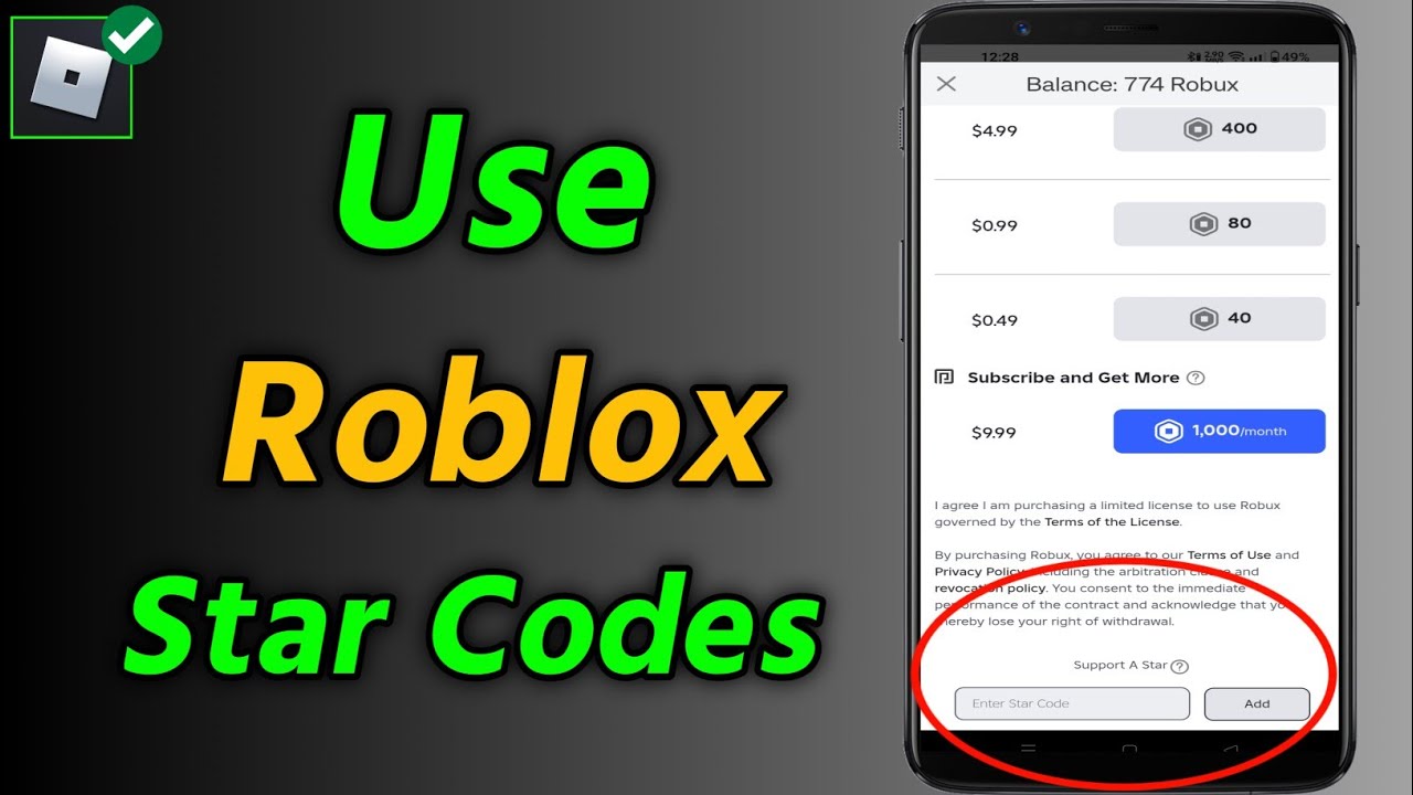 How to Use Star Codes in Roblox Mobile [Android/iOS] | Enter Roblox Star Codes - YouTube