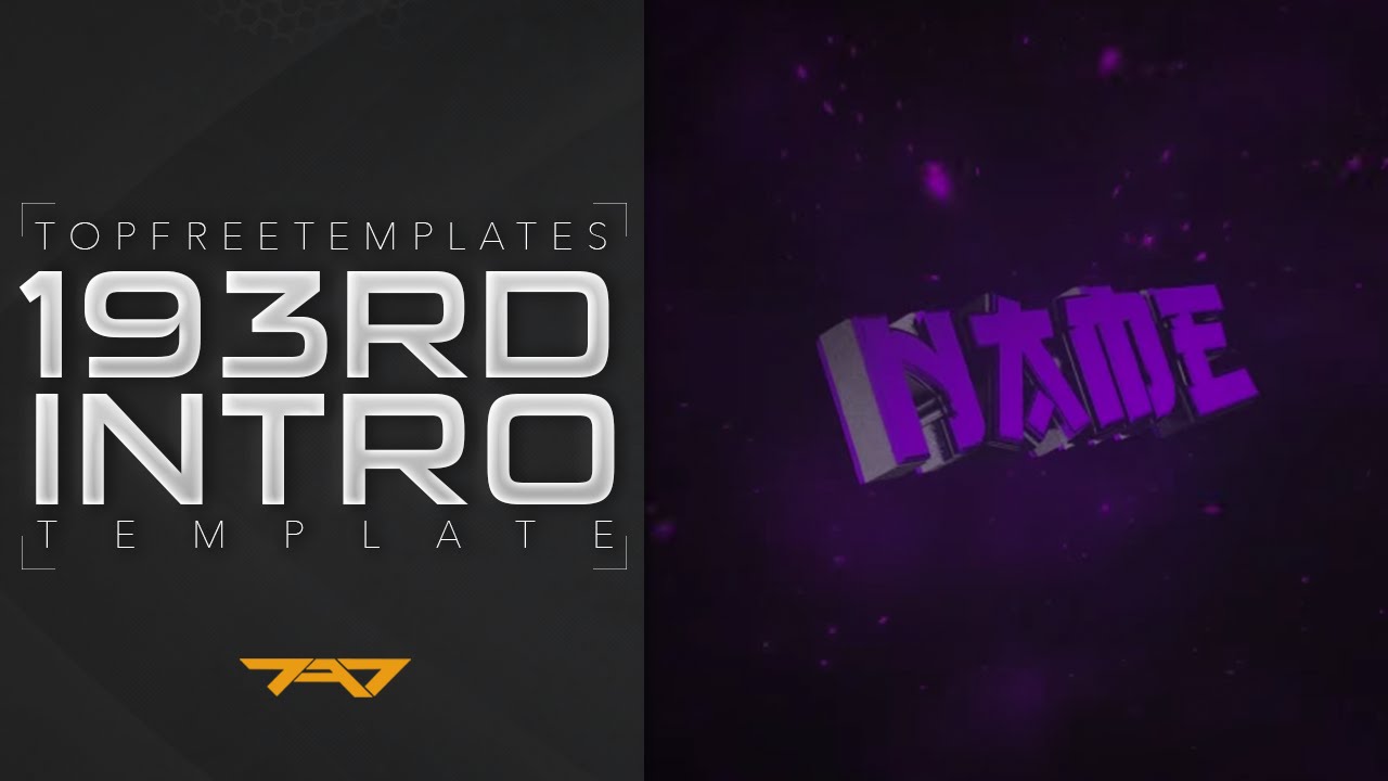 FREE Intro Template: Insane 3D Purple Sync #193 - YouTube