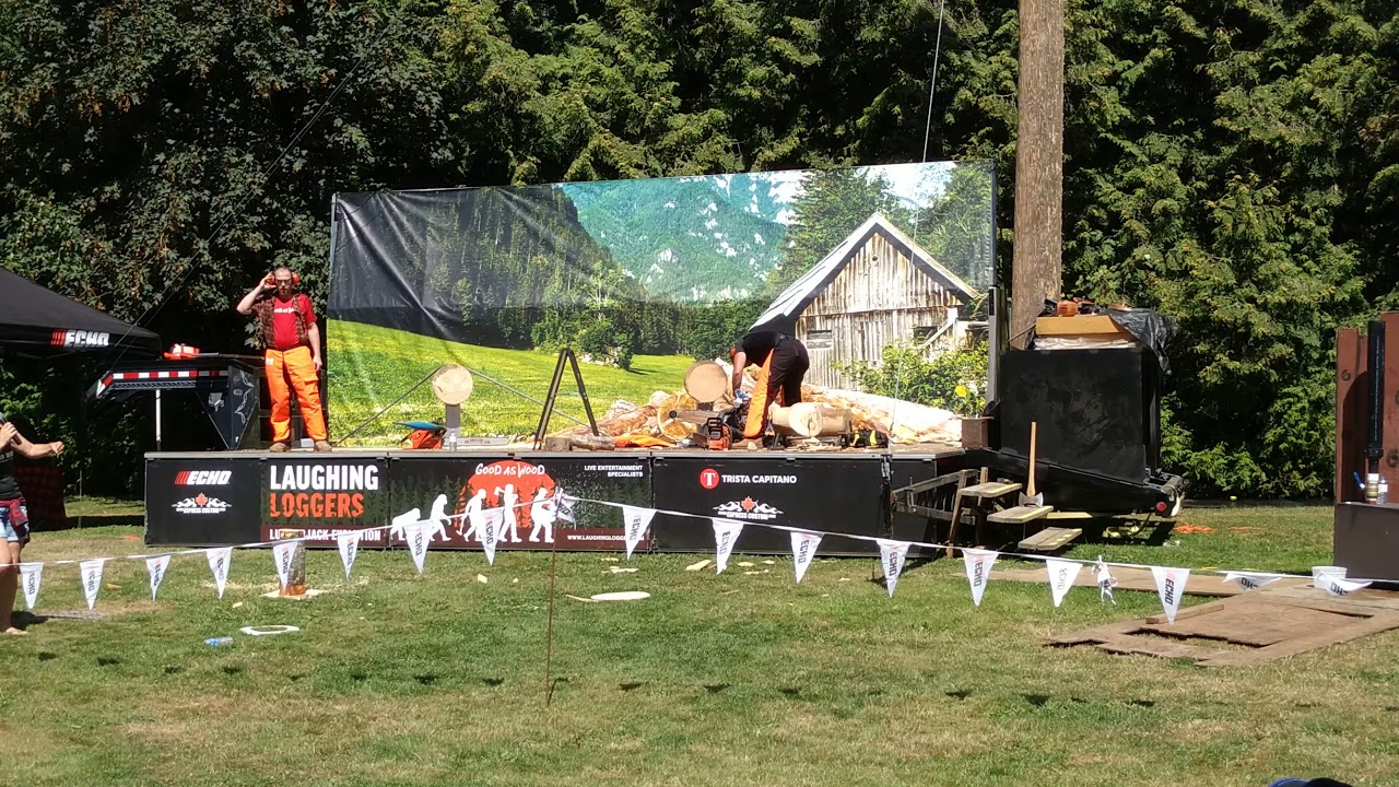 Laughing Loggers Lumberjack Show at Burnaby Village Museum - YouTube