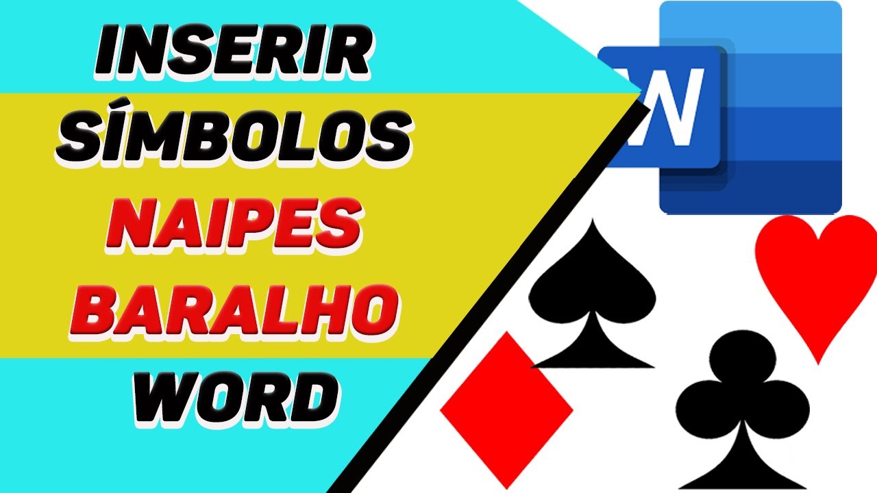 Como inserir os Símbolos de Naipes de Baralho no Word - YouTube