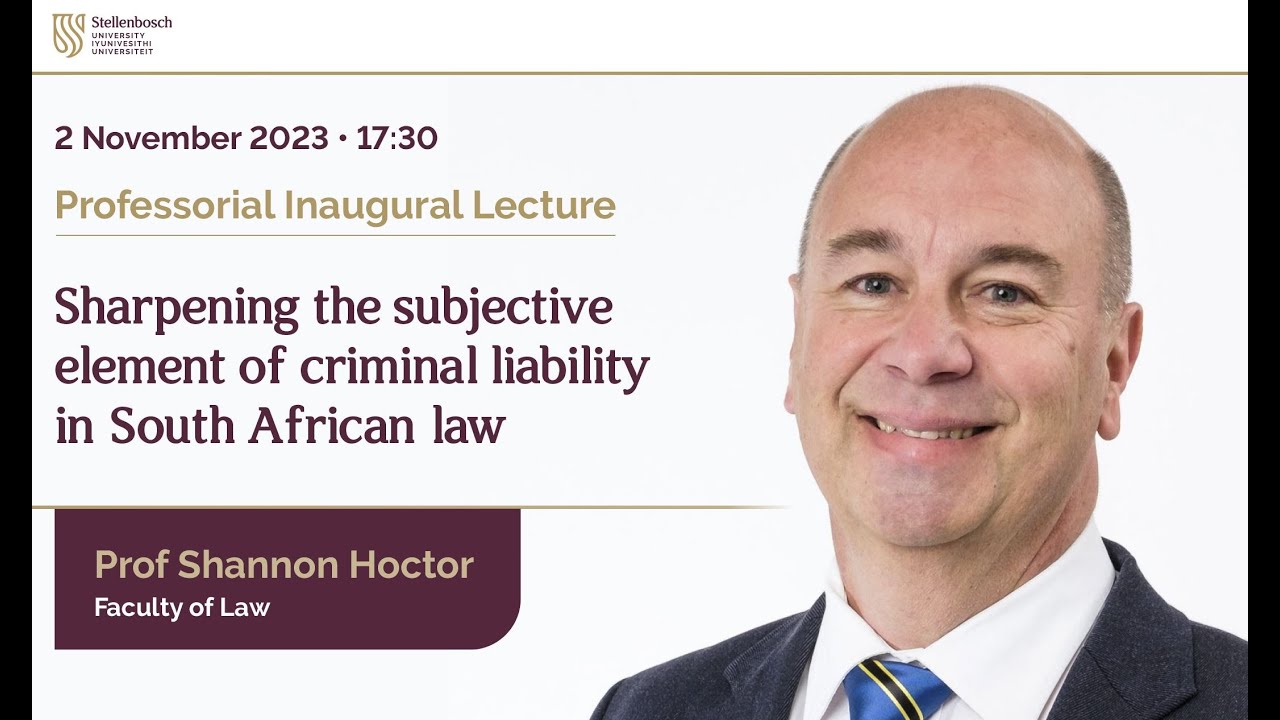 Inaugural Lecture (2023): Prof Shannon Hoctor - YouTube