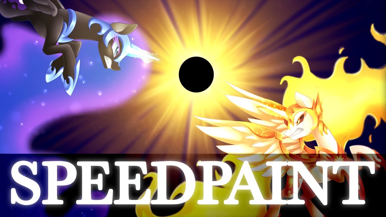 Nightmare Moon Vs Daybreaker - MLP Speedpaint - YouTube