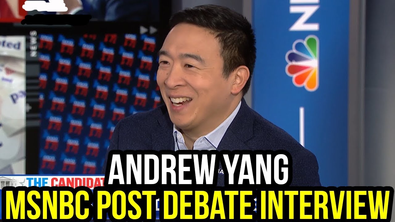Andrew Yang Reacts to the 7th Democratic Debate | Full MSNBC Interview ...
