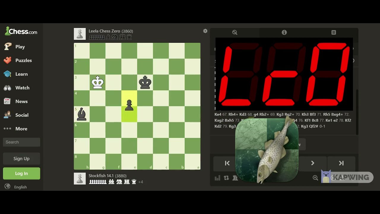 World Champion Engine Stockfish 14 Vs Leela Chess Zero. - YouTube