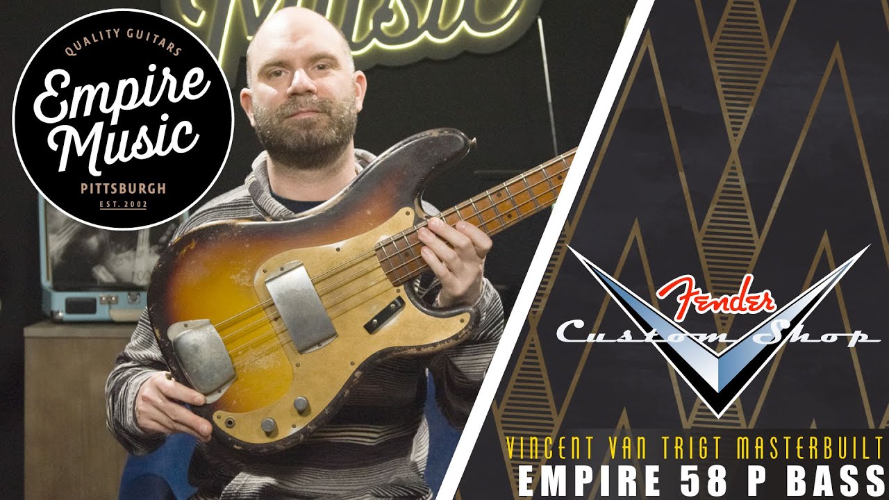 Fender Custom Shop Vincent Van Trigt Masterbuilt Empire 58 P Bass - YouTube