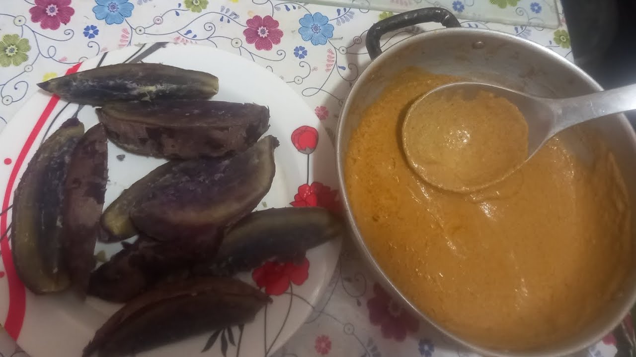 COMO preparar esta delicioso platilloCAMOTE CON SALSA DE MANÍ con ...