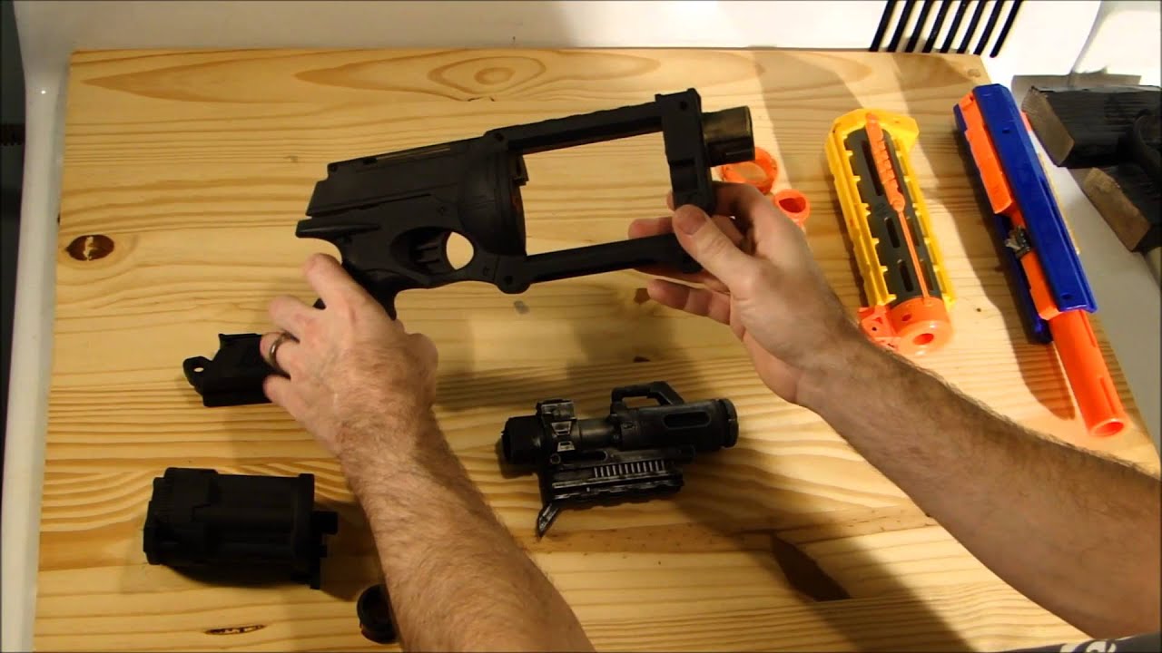 Nerf Maverick Barrel Attachments - prototypes - YouTube