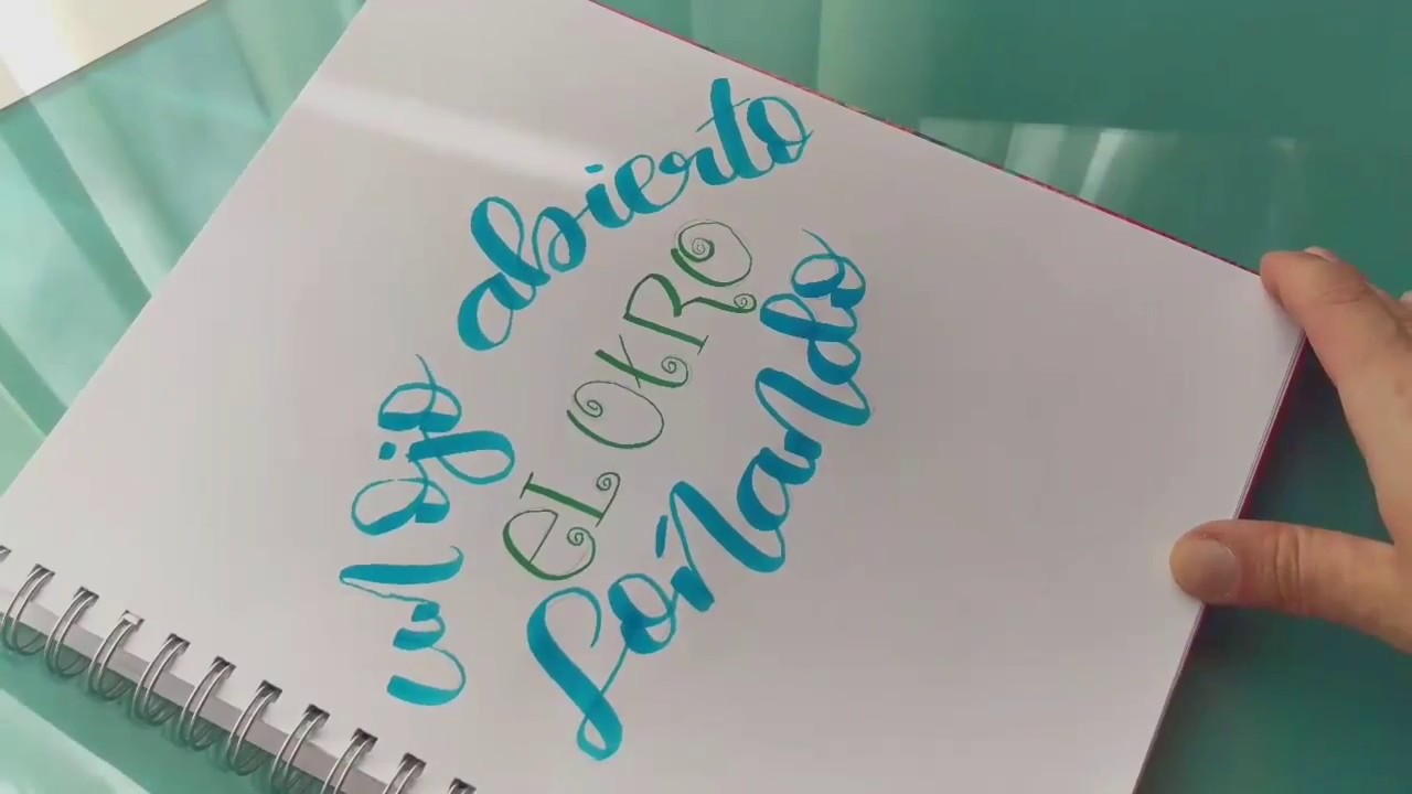 Practica de lettering en español 7 - YouTube