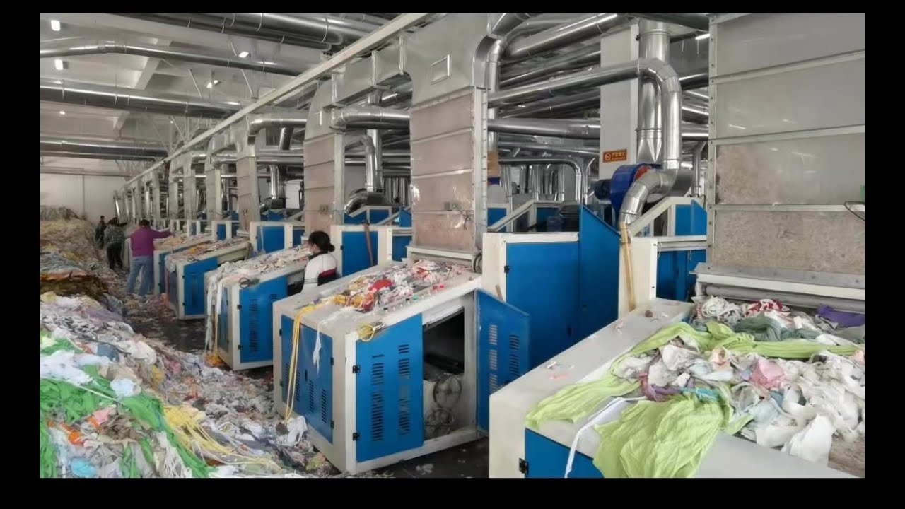 waste cotton recycling machine Textile Recycling Machine - YouTube