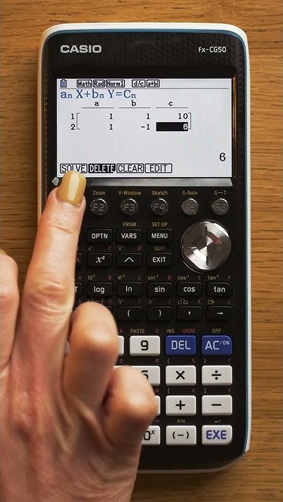 [Casio fx-CG50 tutorials] Simultaneous Equations #shorts - YouTube