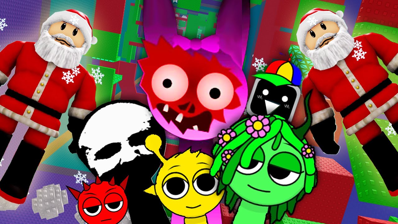 SPRUNKI Play Christmas Santa Tower in Roblox! - YouTube