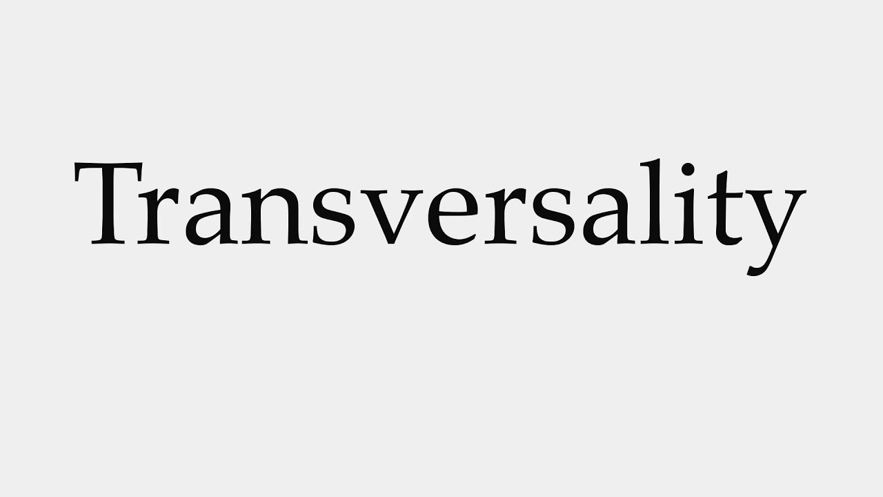 How to Pronounce Transversality - YouTube